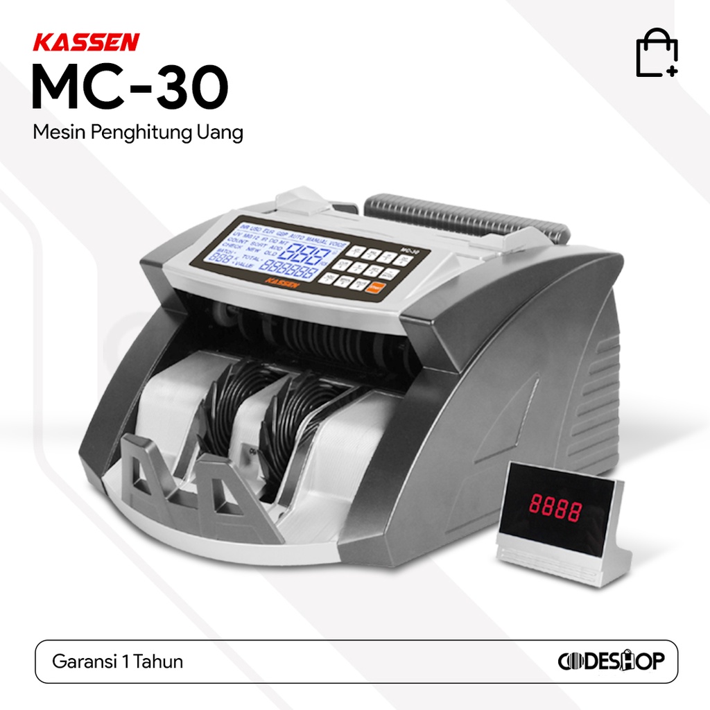 Jual Mesin Hitung Uang Kassen MC30 Deteksi Uang Palsu Bill Counter MC-30 | Shopee Indonesia