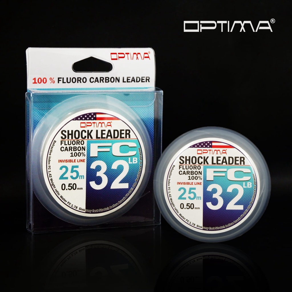 Jual Senar Pancing Leader Optima 100% Fluorocarbon 12/14/16/20LB 25/30M | Shopee Indonesia