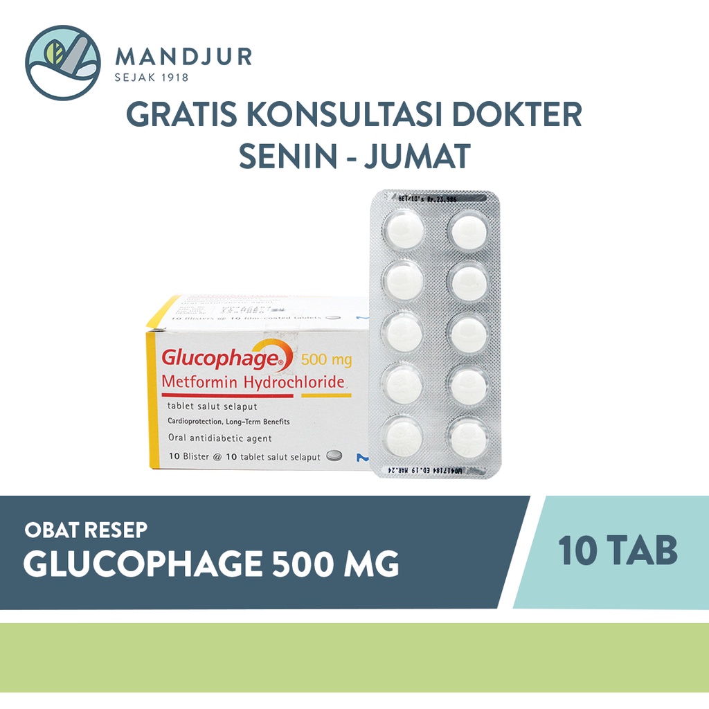 Jual Glucophage 500 Mg 10 Tablet | Shopee Indonesia