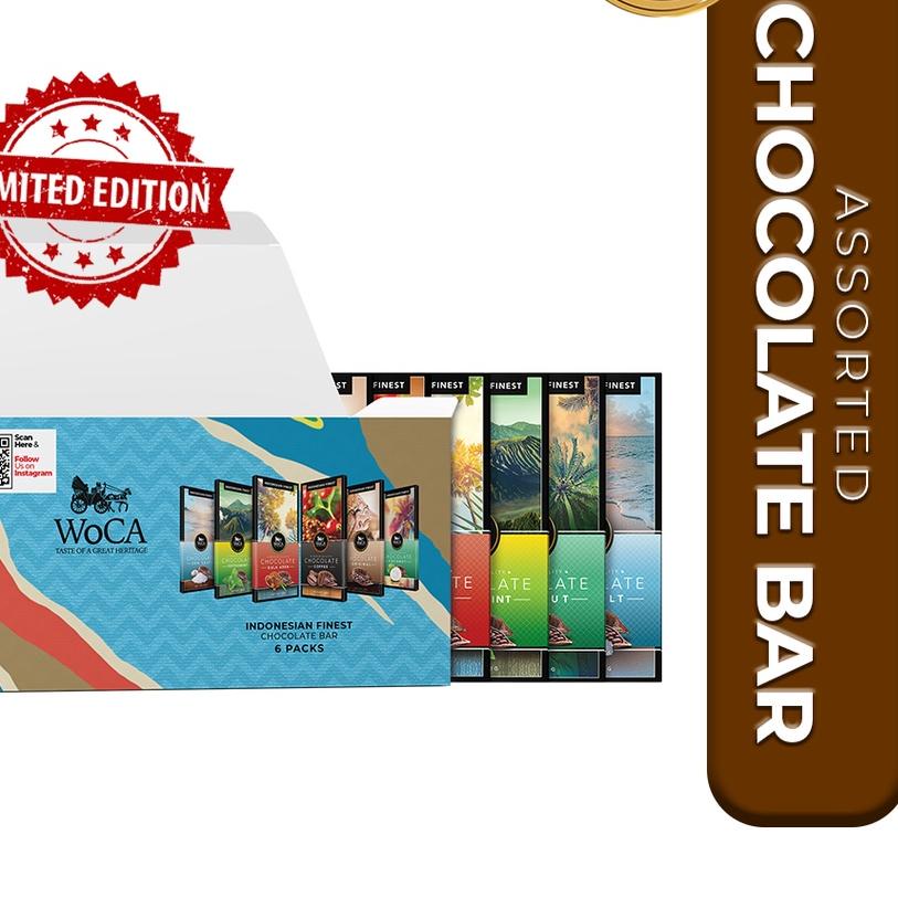 Jual WoCA Cokelat Mix Assorted Premium Chocolate Bar 6x40 gram ☂ ...