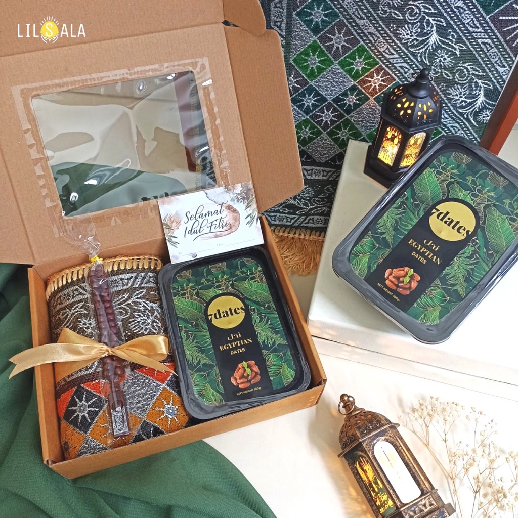 Jual [BKURMA] Hampers Lebaran Kurma 7dates dan Sajadah Turkey Dewasa ...