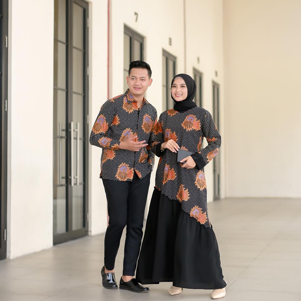 Jual Benang Raja Batik Couple Pria wanita Motif Katun Daun Bintang ...