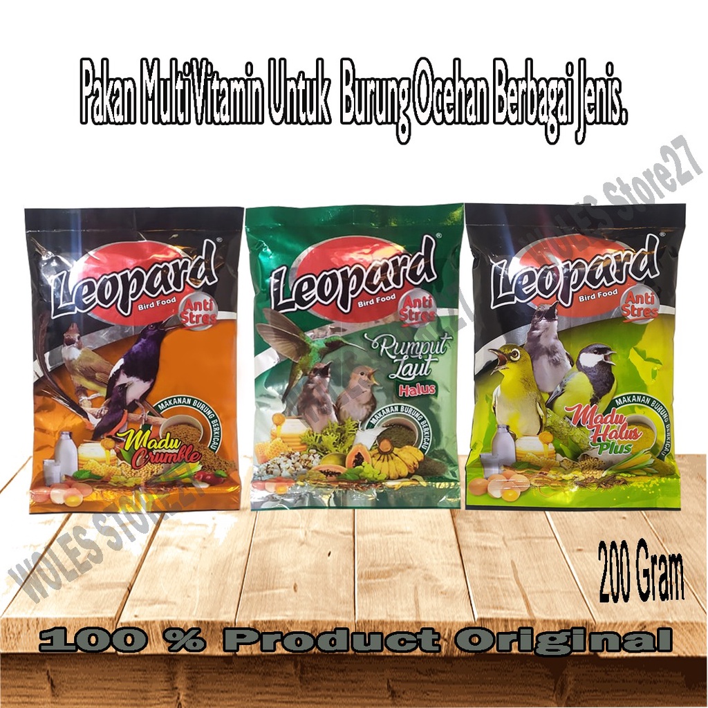 Jual Pakan Makanan Pur Burung Kicau Leopard Bird Food Anti stres , Madu ...
