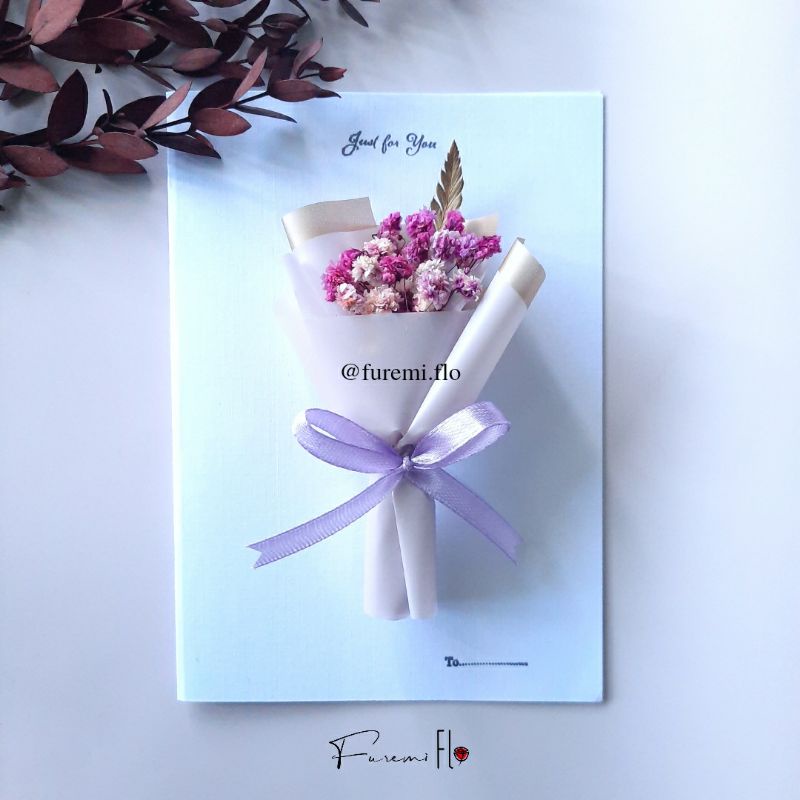 Jual Kartu Ucapan Buket Bunga Greeting Card Flower Mini Bouquet ...