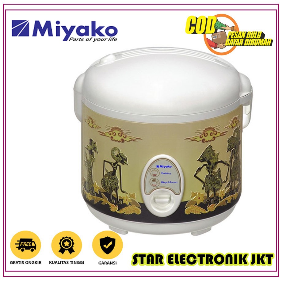 Jual MIYAKO Rice Cooker Mcm-508 Batik Wayang Kapasitas 1.8 Liter ...