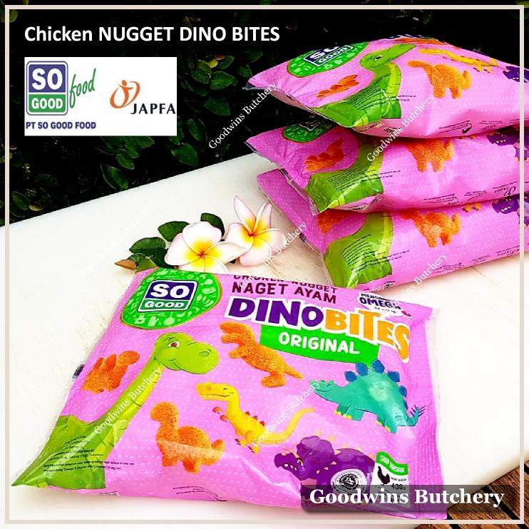 Jual Chicken NUGGET DINO BITES SoGood frozen ayam So Good Food 400g ...