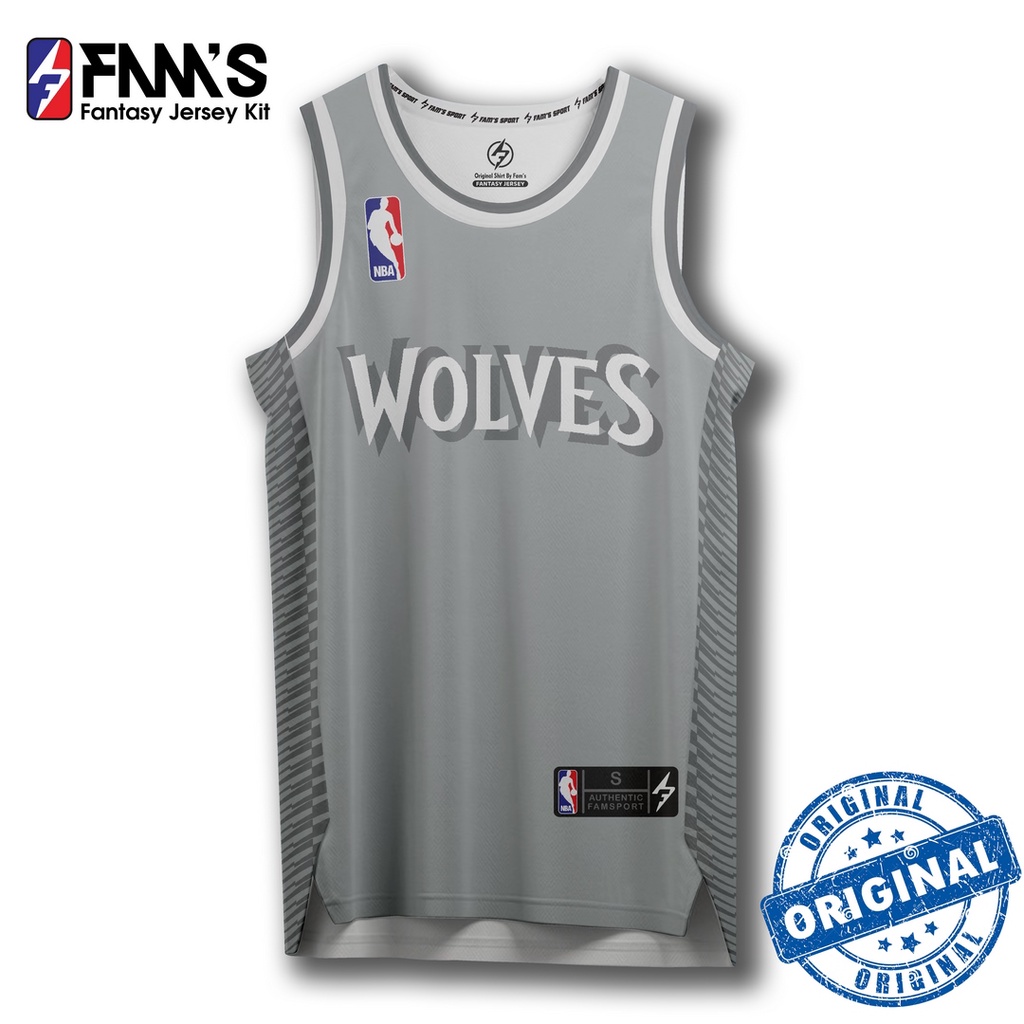 Jual Jersey Basket custom Full Printing NBA WOLVES Free Desain Free ...