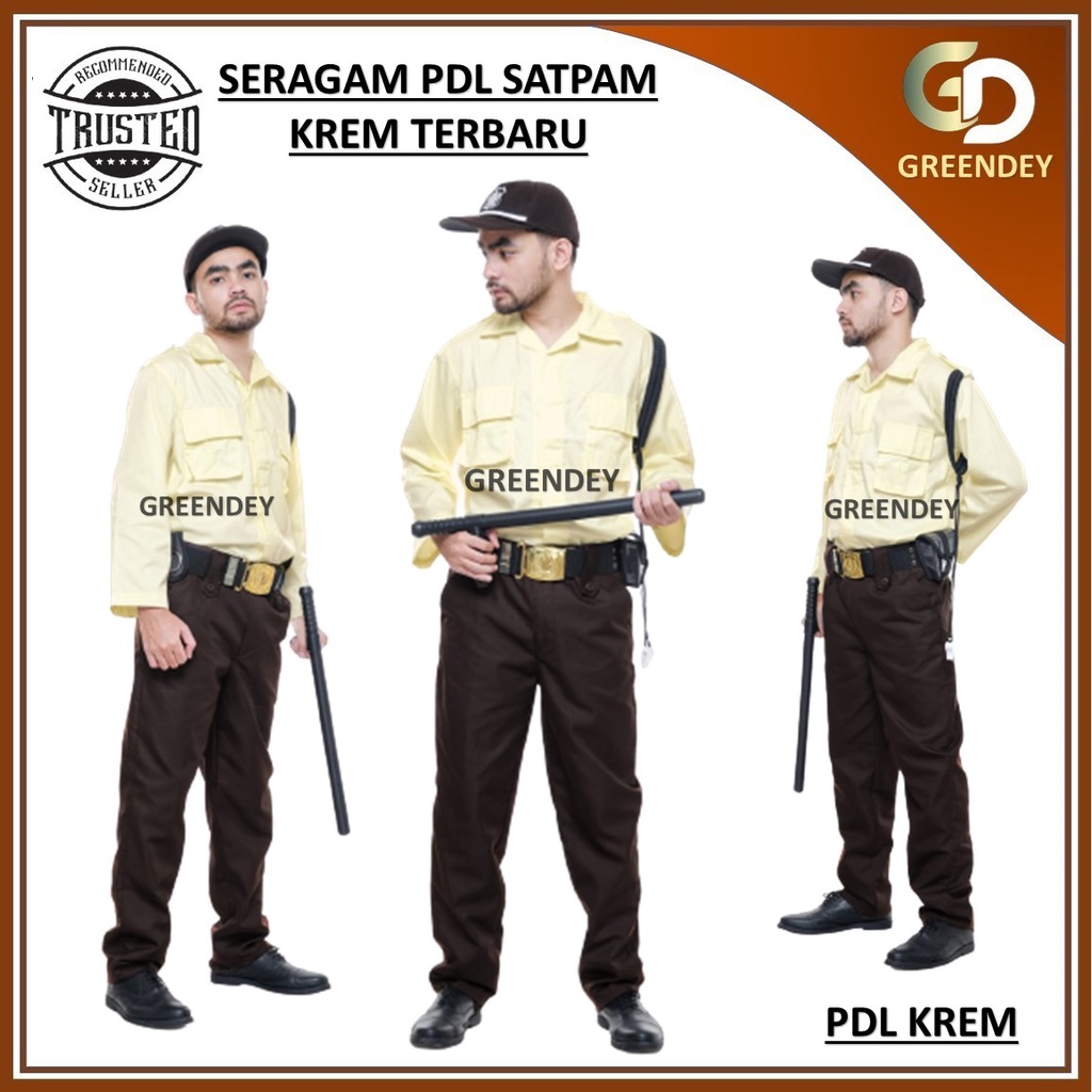 Jual BAJU SERAGAM PDL SATPAM COKLAT KREM TERBARU SETELAN PDL KREM LENGKAP ATRIBUT TERBARU ...