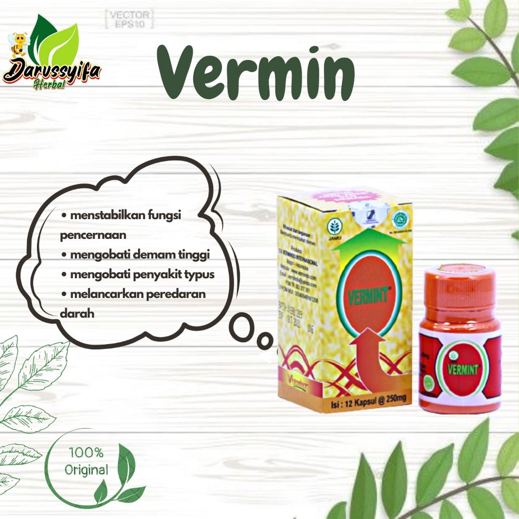 Jual Vermint | Vermin | Obat penyakit typus/tipes | Shopee Indonesia