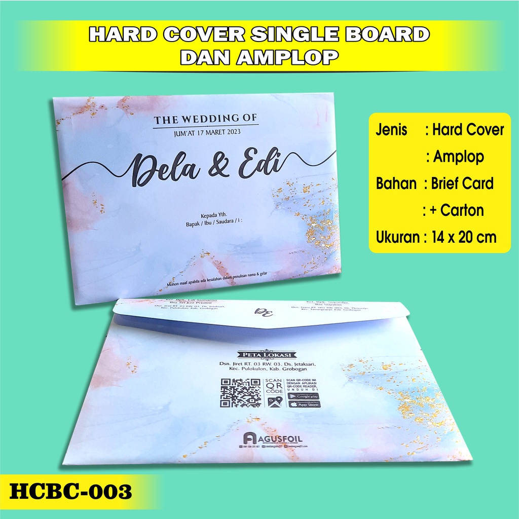 Jual Undangan Pernikahan Hard Cover Amplop Elegan Mewah Model HCBC ...
