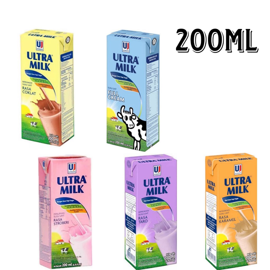 Jual Susu Ultra 200 ml Susu UHT Ultra 200ml Ultramilk per karton dus 24 ...