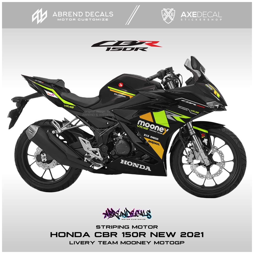 Jual STRIPING HONDA CBR 150R NEW MOONEY VR46 RACING / STIKER MOTOR CBR ...