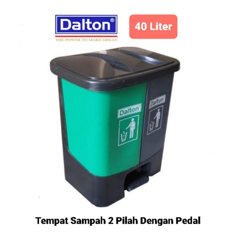 Jual Tempat Sampah 2 Pilah Dengan Pedal Kapasitas 40L DALTON LXD40CP | Shopee Indonesia