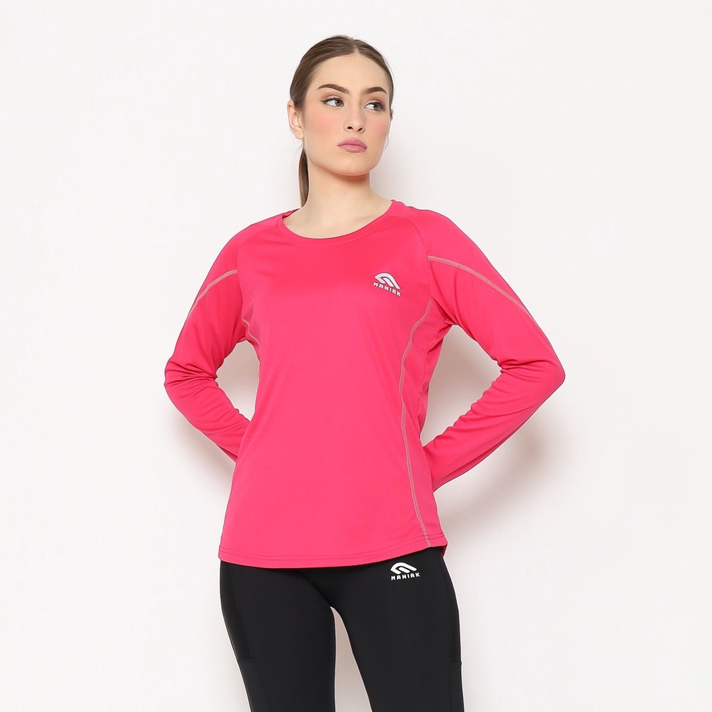 Jual MANIAK Baju Olahraga Wanita Lengan Panjang Gym Senam Aerobic Yoga Zumba (BMW 01 L/S ...