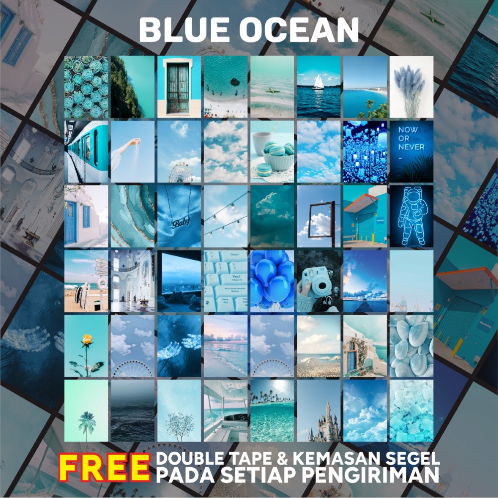Jual Poster Dinding Aesthetic Blue Ocean | Shopee Indonesia