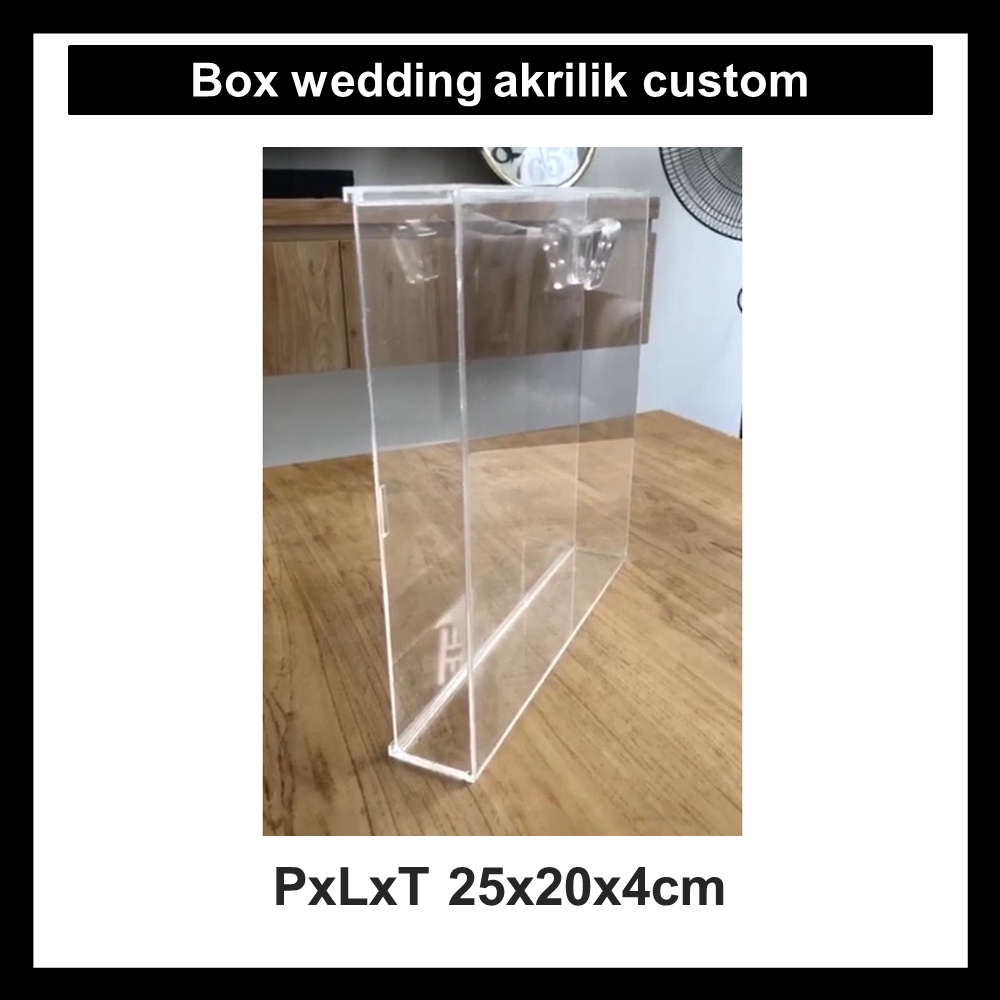 Jual Box wedding akrilik custom PxLxT 25x20x4cm | Shopee Indonesia