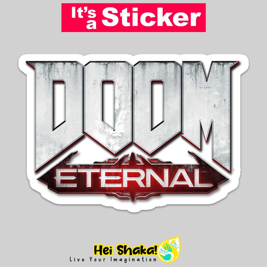 Jual Stiker Doom Eternal Sticker Gamer Tempelan Gaming Bahan Vinyl Anti ...