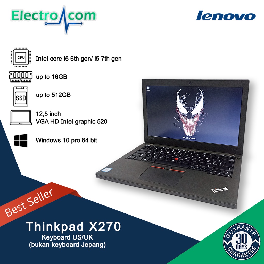 Jual Lenovo Thinkpad X270 Core i5 Gen7 RAM 16GB SSD 512GB Ultrabook ...
