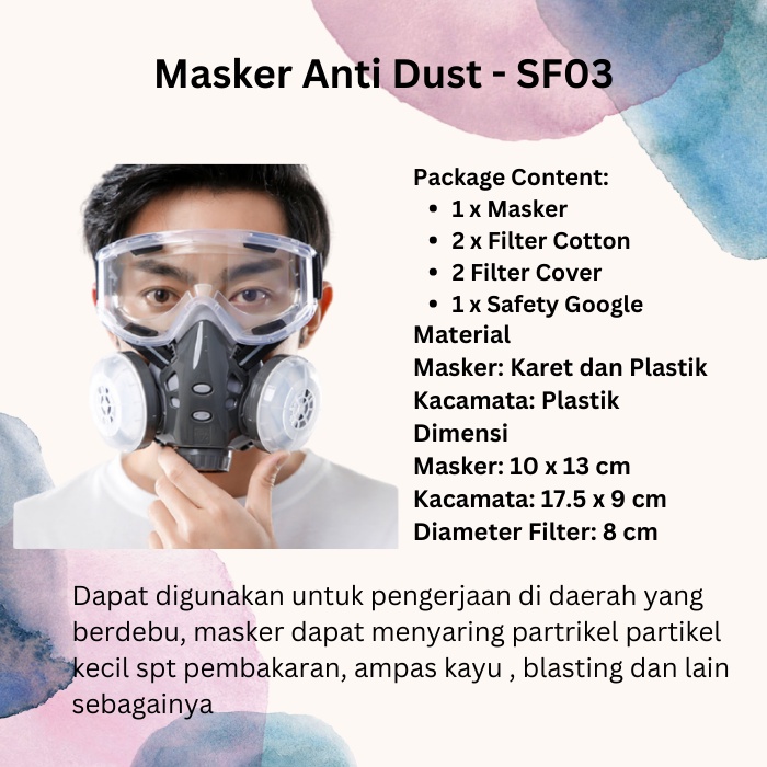 Jual Masker Gas Respirator Full Face / Masker Cat Safety Industrial ...