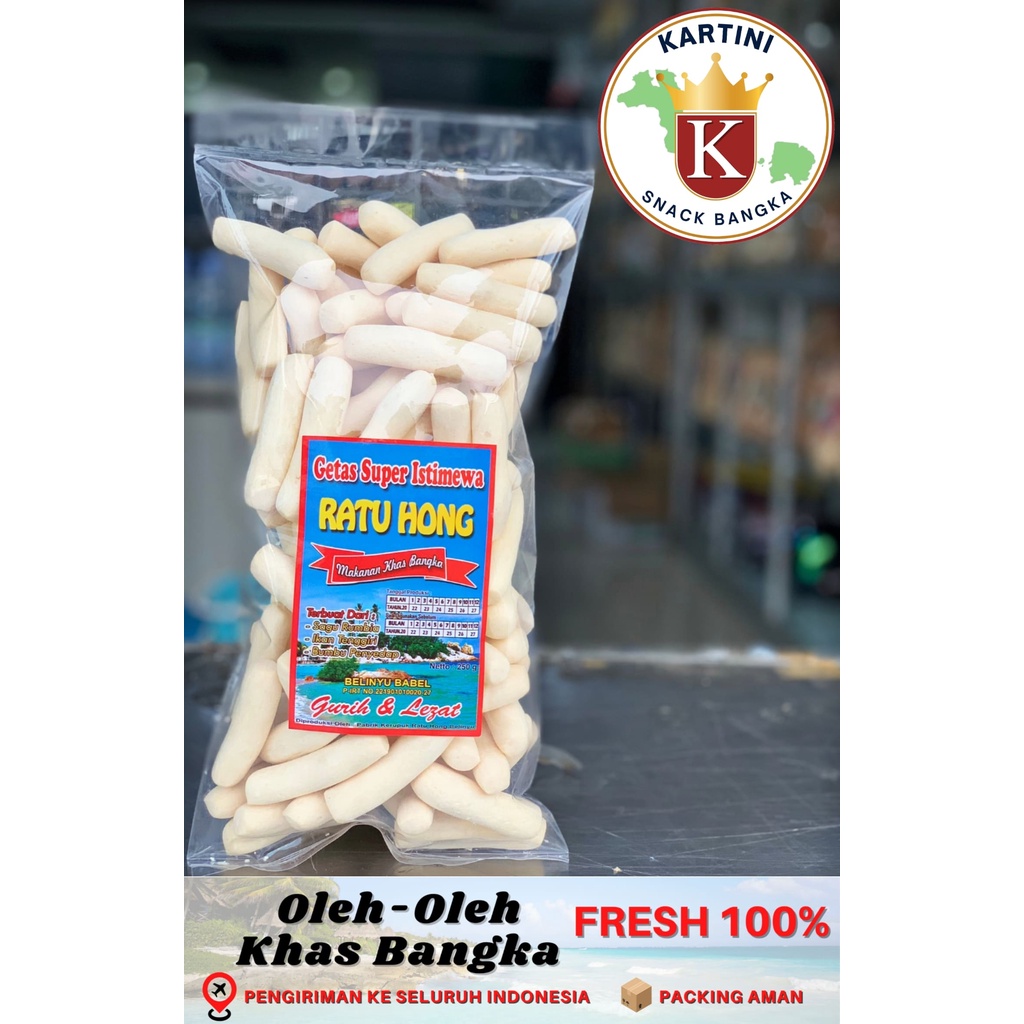 Jual Getas Ikan Cap Ratu Hong Lonjong 250gr Khas Bangka | Shopee Indonesia
