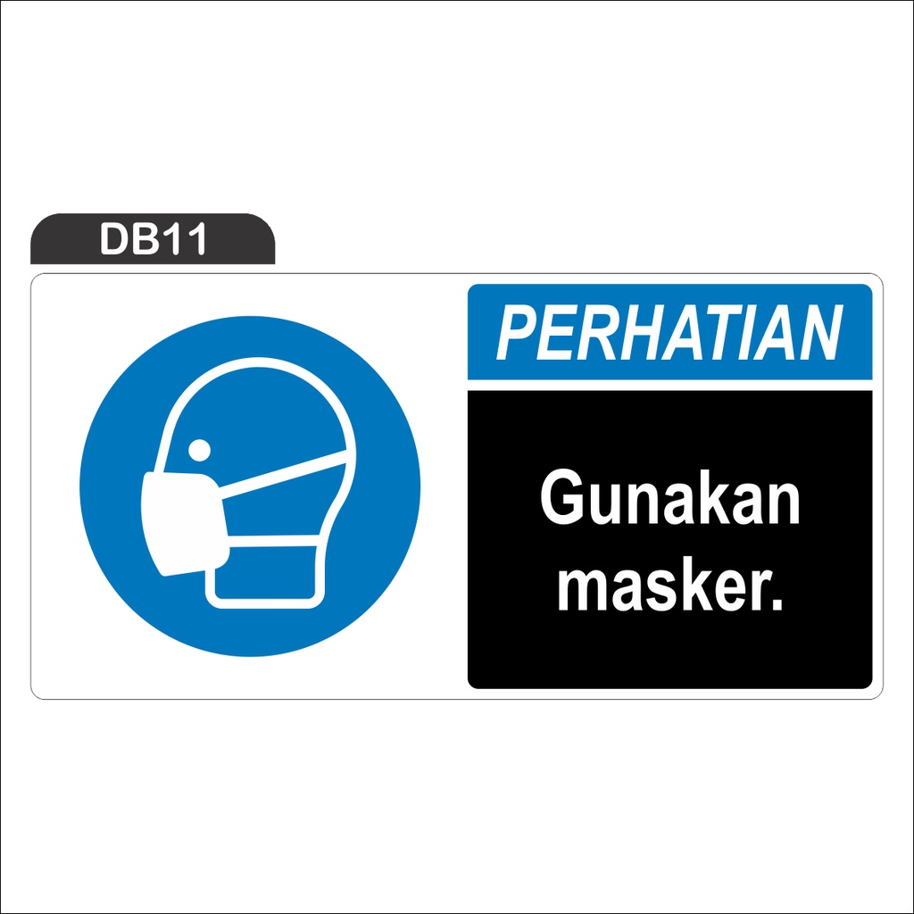 Jual RAMBU PERHATIAN GUNAKAN MASKER (STICKER ONLY) | Shopee Indonesia