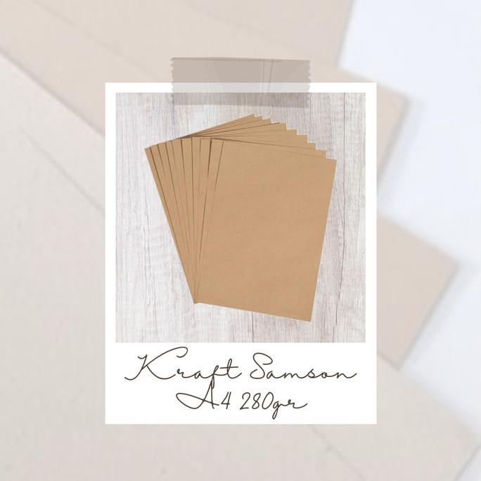 Jual kertas samson Kraft brown Paper 280 gr A4 price tag hang tag ...