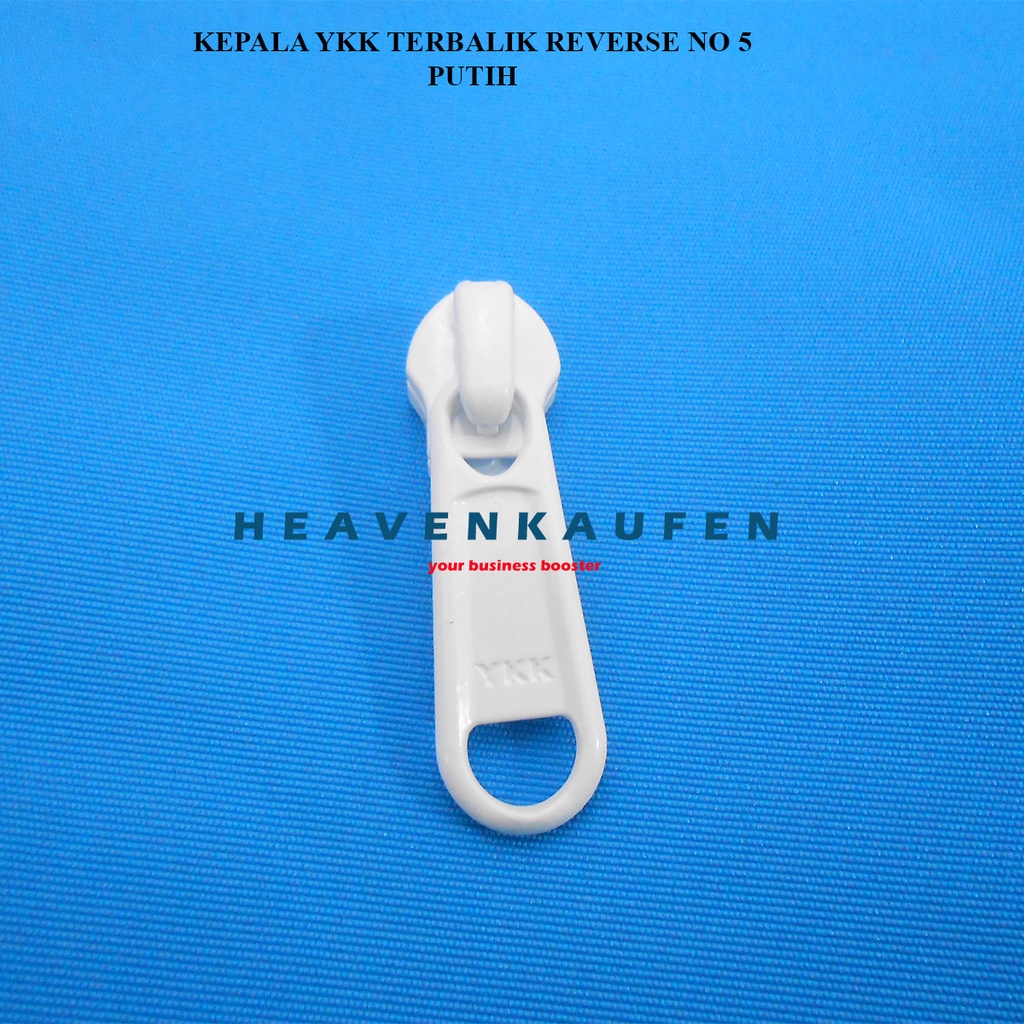 Jual Kepala Resleting Zipper Head YKK Terbalik Reverse Nomor 5 Putih ...