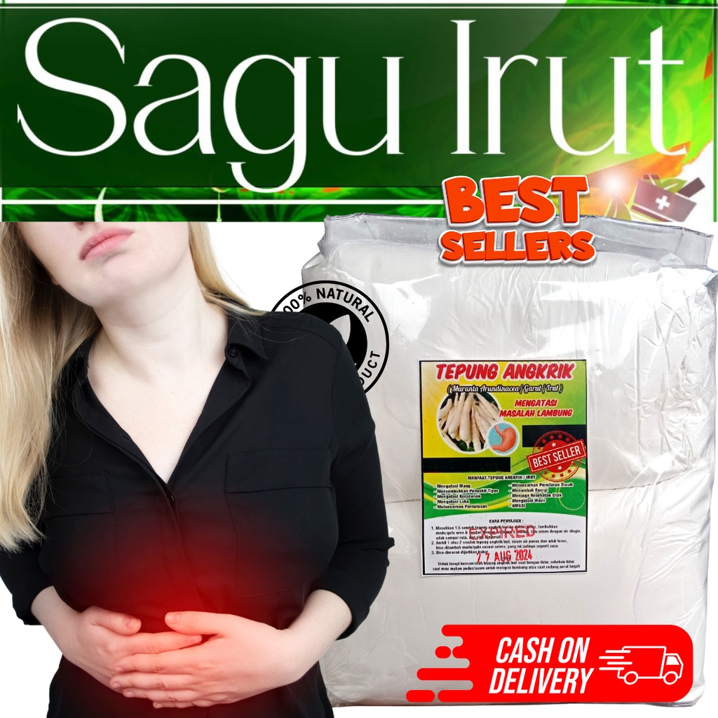 Jual TEPUNG ANGKRIK GARUT/IRUT/UMBI GARUT/OBAT ASAM LAMBUNG ALAMI@500gr ...