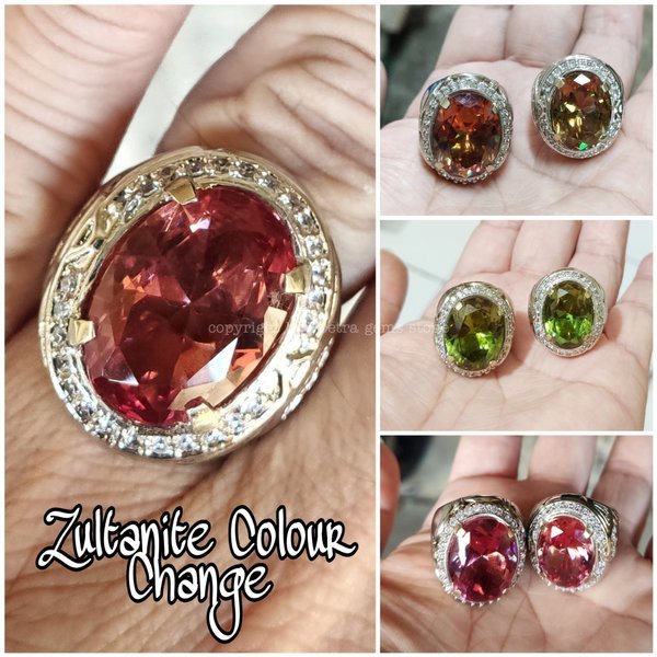 Jual Batu Cincin Batu Permata Zultanite Stone Change Color PGS216 ...