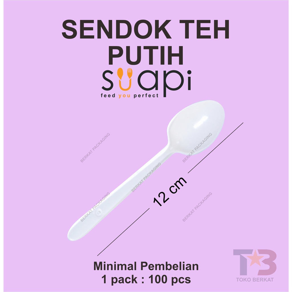 Jual Sendok Teh merk Suapi isi 100 pcs / Sendok Plastik Kecil / Sendok ...