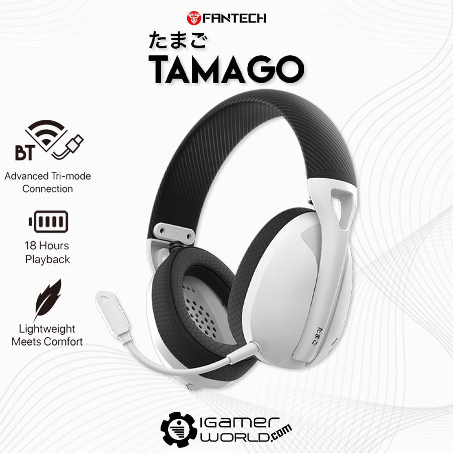 Jual Headset Fantech TAMAGO Wireless (BLACK & WHITE) | Shopee Indonesia