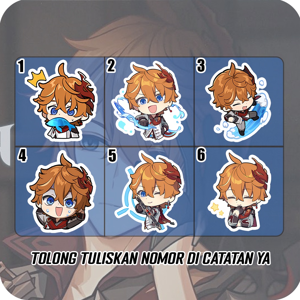 Jual Stiker Glossy Childe Genshin Impact, Sticker Anime Untuk di HP ...