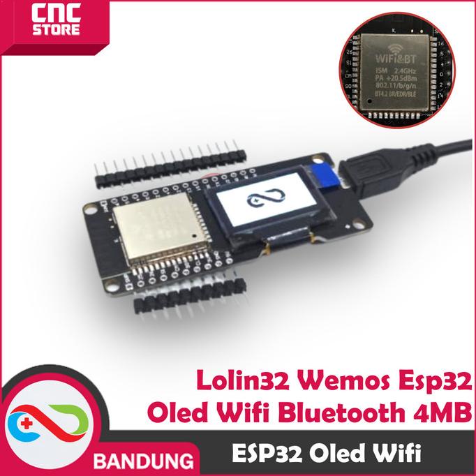 Jual LOLIN32 WEMOS ESP32 WITH OLED DISPLAY IOT BLUETOOTH 4MB ESP-32 ...
