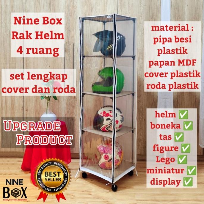 Jual rak helm/lemari hias/rak display lego/rak boneka/etalase/rak tas ...