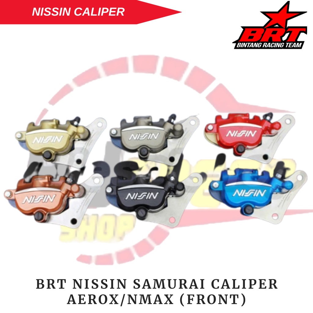 Jual BRT Nissin Samurai Brake Caliper Kaliper Front Depan 2 Piston Disc 230MM untuk AEROX NMAX ...