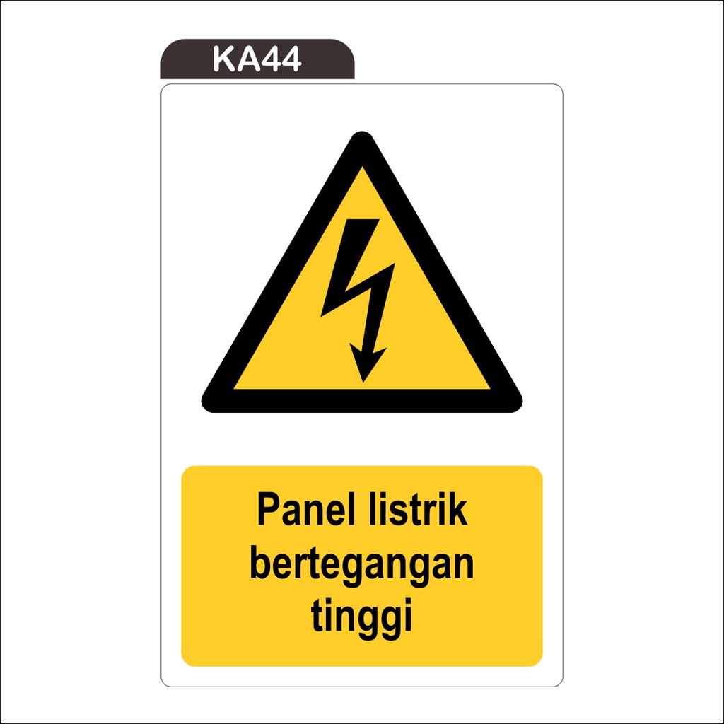 Jual Safety Sign Rambu Panel Listrik Bertegangan Tinggi Stiker Only ...