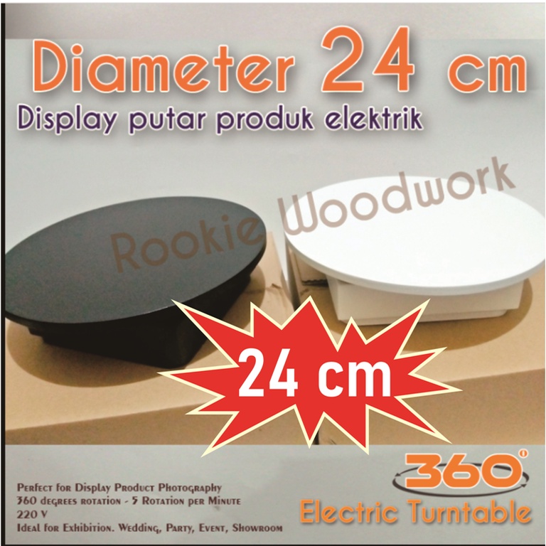 Jual meja putar elektrik diameter 24 cm / bisa untuk pajangan foto ...