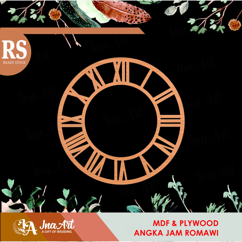 Jual JAM ANGKA ROMAWI Bahan Plywood Ornamen Dekorasi Mahar | Shopee ...