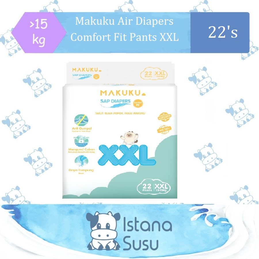 Jual Makuku Air Diapers Comfort Fit Pants XXL 22 | Shopee Indonesia