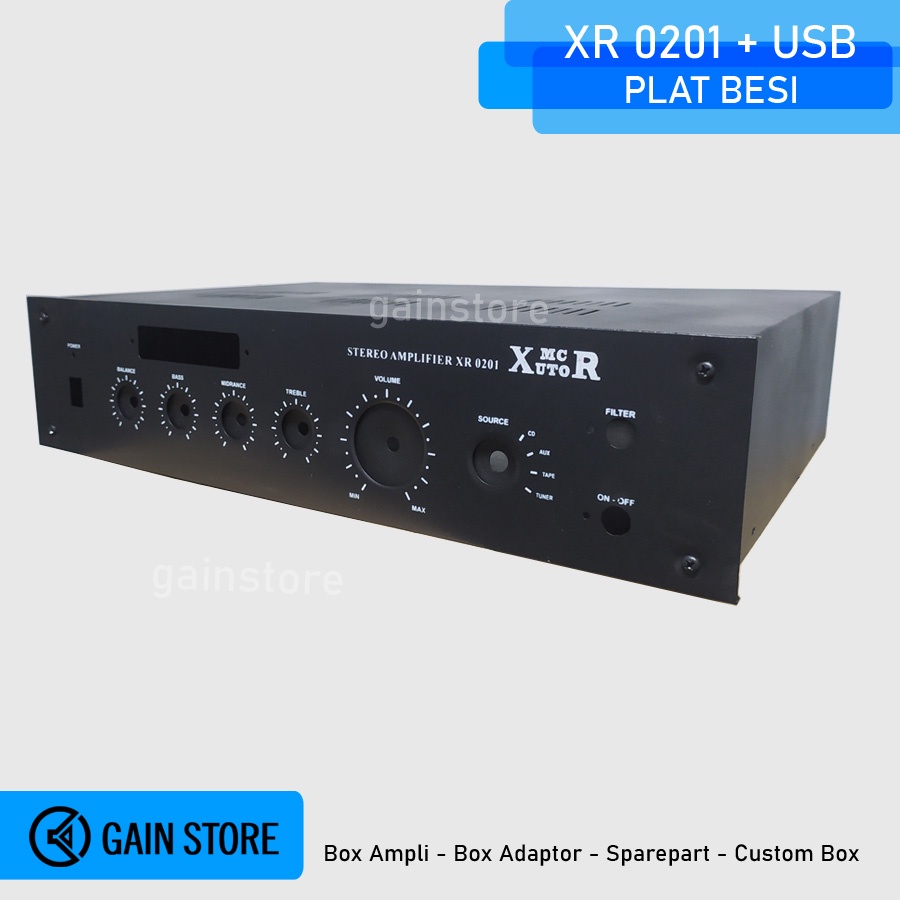 Jual BOX AMPLI AMPLIFIER XR 0201 AMPLI POWER PLAT BESI | Shopee Indonesia