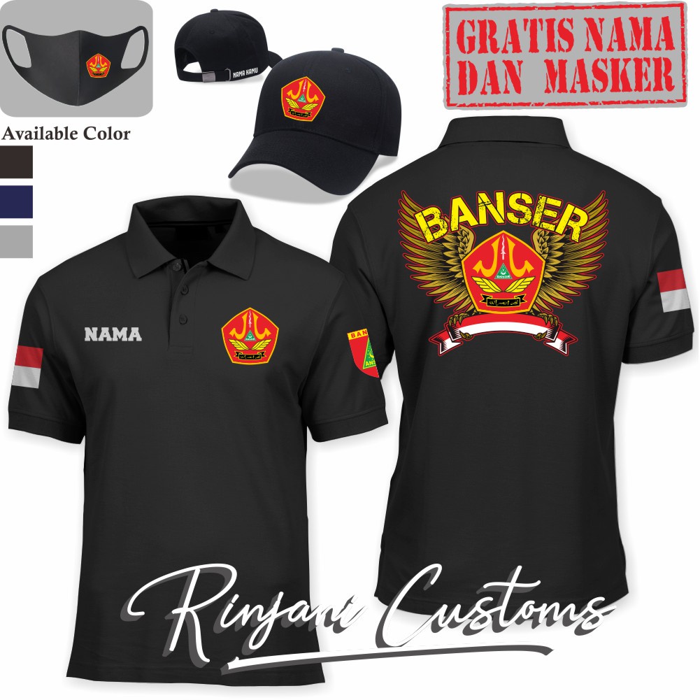 Jual KAOS POLO BANSER GRATIS NAMA DAN MASKER - BAJU KERAH BARISAN ANSOR ...
