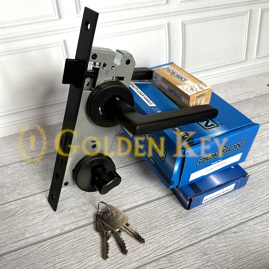 Jual Paket Handle Kunci Pintu Gagang Kayu Dekkson Dekson LHTR 0039 ...