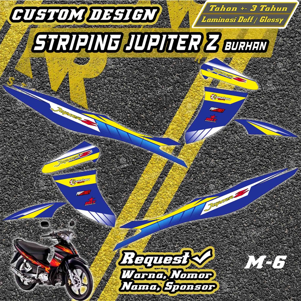 Jual Stiker Striping Jupiter Z Custom Desain | Sticker Jupiter Z Burhan ...