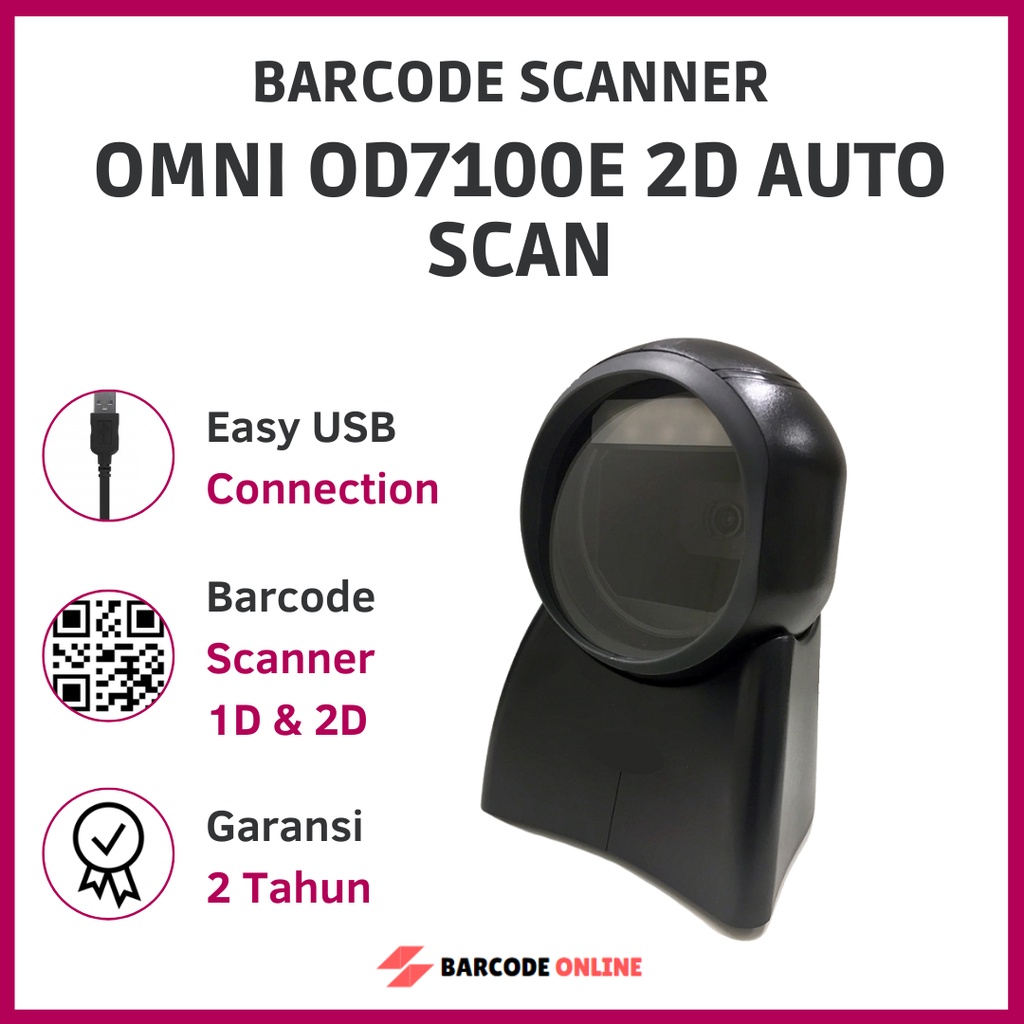Jual Omni Directional 2D All ID OD7100 Barcode Scanner Duduk USB ...