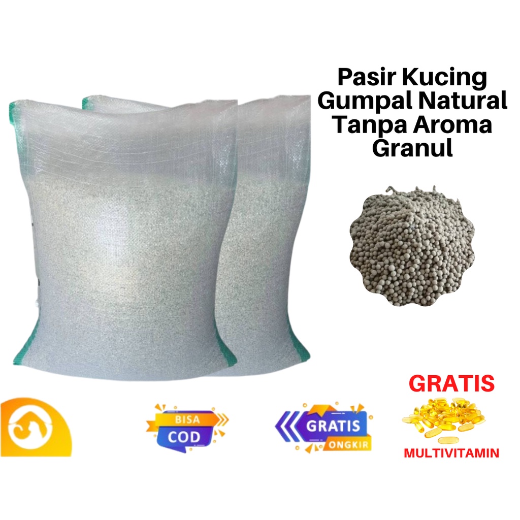 Jual Pasir Kucing Granul Granule Natural Cat Litter 20kg free ...