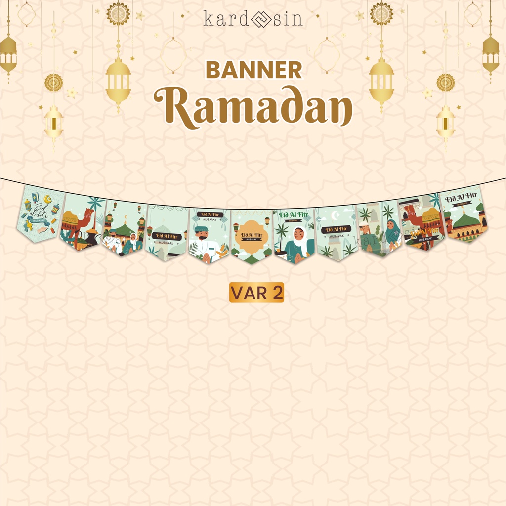 Jual [2,5 METER] BUNTING FLAG BANNER RAMADHAN RAMADAN KAREEM IDUL FITRI ...