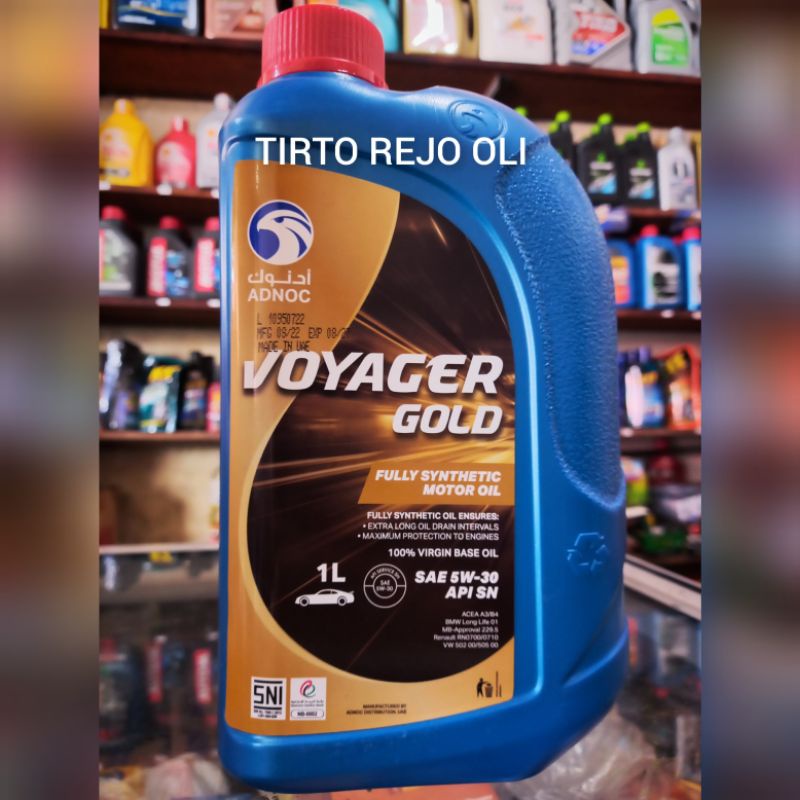 Jual ADNOC VOYAGER GOLD 5W - 30 FULLY SYNTHETIC 1L | Shopee Indonesia