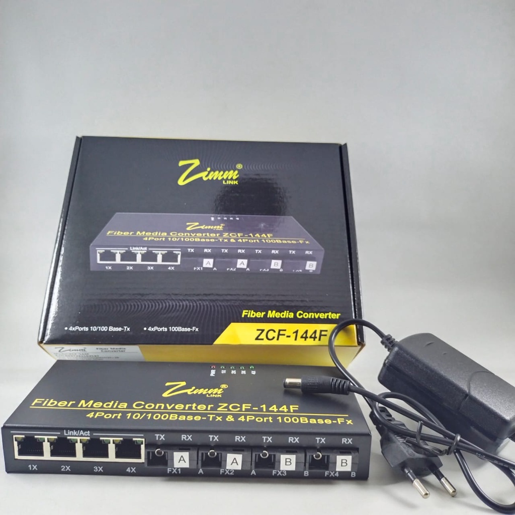 Jual FIBER MEDIA CONVERTER ZIMMLINK ZCF-144F | Shopee Indonesia