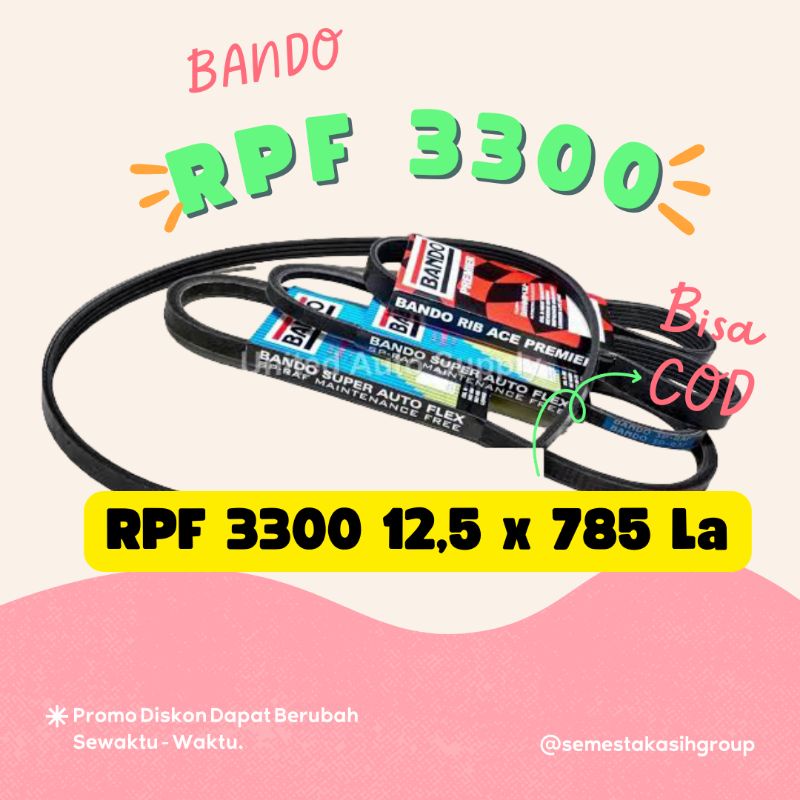 Jual V-Belt Bando RPF 3300 12,5 x 785 La | Shopee Indonesia