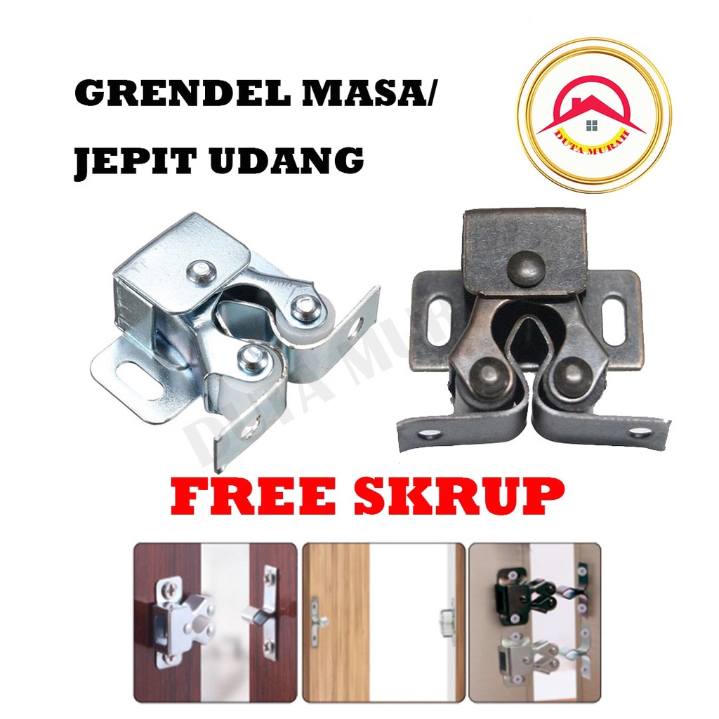Jual Grendel Masa / Grendel Japit Udang Jepit Pintu Pengait Pintu ...